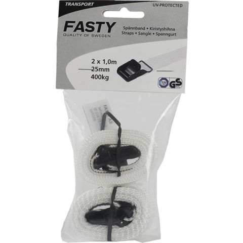 135 Fasty Spennreim 2-pakning, transport Hvit, 1000 mm | Staypro